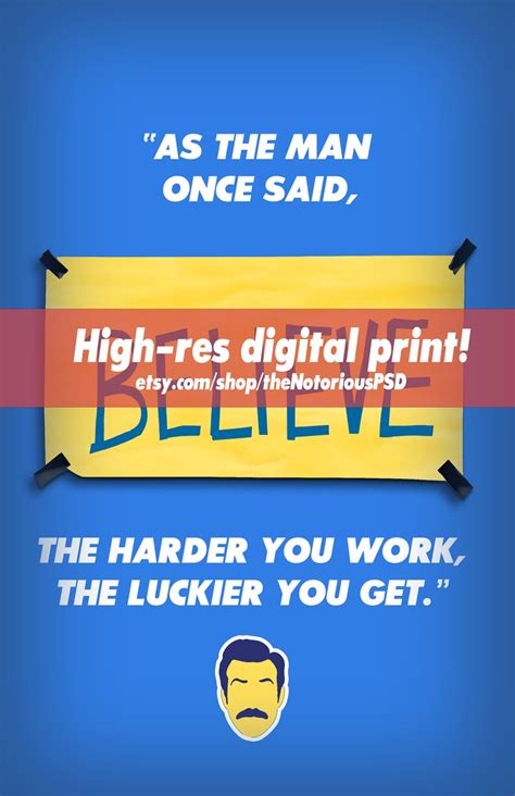 Ted Lasso Poster Digital Print Motivational Quote Luck Etsy