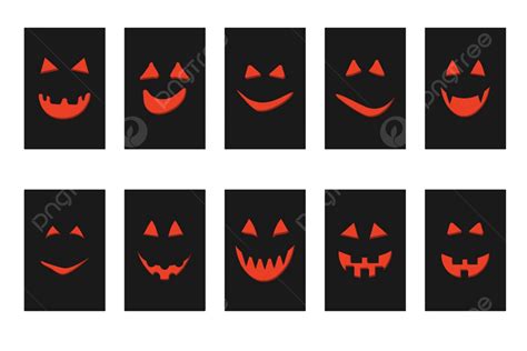 Greeting Cards Featuring A Spooky Halloween Jackolantern Face On A