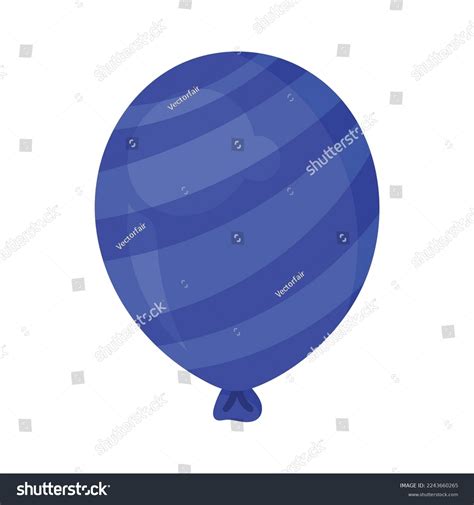 Blue Balloon Helium Floating Icon Stock Vector Royalty Free