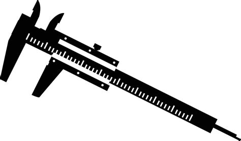 Calipers Measure Icon On White Background Linear Tool Symbol Vernier Calipers Silhouette