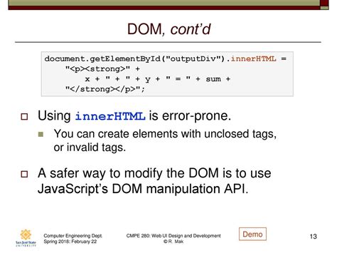 Cmpe 280 Web Ui Design And Development February 22 Class Meeting Ppt