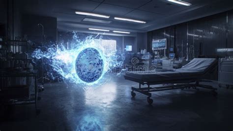 Unlocking Security Holographic Fingerprint Technology In A High Tech Lab Environment Stock