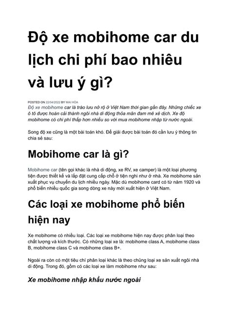 PPT Bán xe mobihome PowerPoint Presentation free download ID 11462021