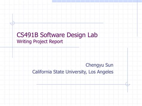 ppt cs491b software design lab writing project report powerpoint