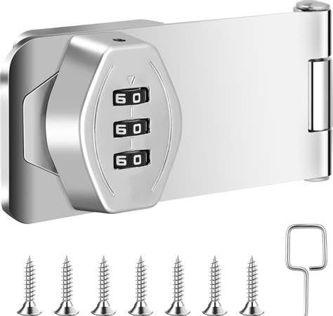 Digit Password Combination Lock Mechanical Password Rotary Hasp Locks Keyless Cabinet