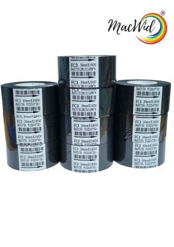 Pvc Black Macwid Batch Coding Ribbon For Printing Model Namenumber
