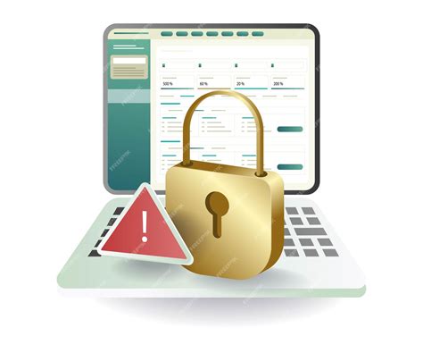 Premium Vector Computer Data Security Analysis Warning