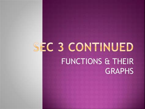 Functions And Their Graphs Ppt Download
