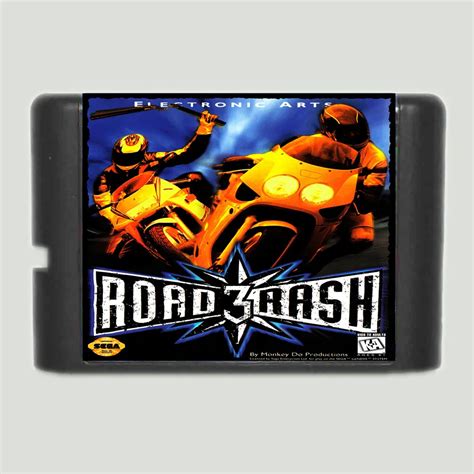 Road Rash 3 16 Bit MD Game Card For Sega Mega Drive For Genesis In