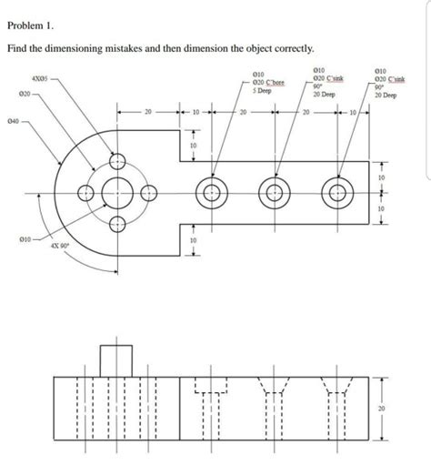 Solved Problem 1 Find The Dimensioning Mistakes And Then