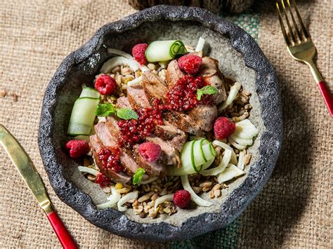 Roasted Duck Breast With Raspberry Sauce