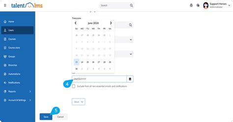 how to deactivate a user on a specific date in talentlms talentlms