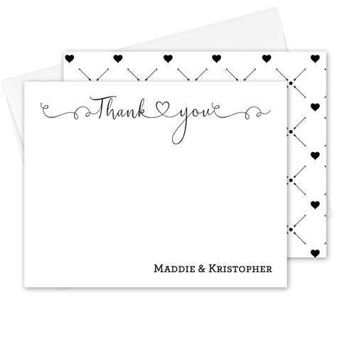 Thank You Personalized Stationery Personalized Stationary Set Wedding