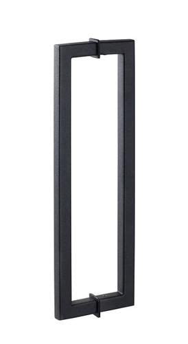 Puxador Duplo para Box Banheiro 30cm em Aço Inox Black Matte Preto
