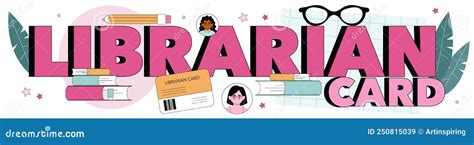 Library Typographic Header Library Staff Cataloging And Sorting Books