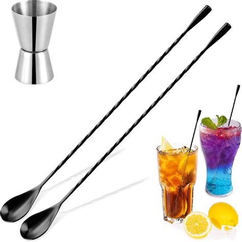 2 Pieces 12 Inch Bar Spoon And Double Jiggers Findtop