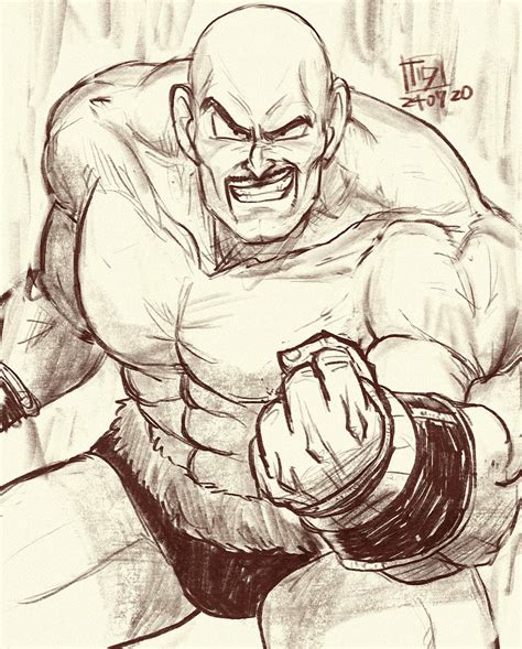 O Natsuo88 Nappa Dragon Ball Dragonball Z Highres 1boy Abs