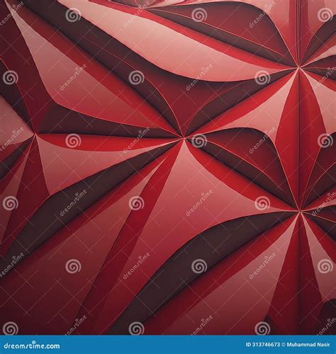 Red Interlocking Hexagons Pattern Stock Illustration Illustration Of