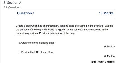Solved Create A Blog Which Has An Introductory Landing Page Chegg