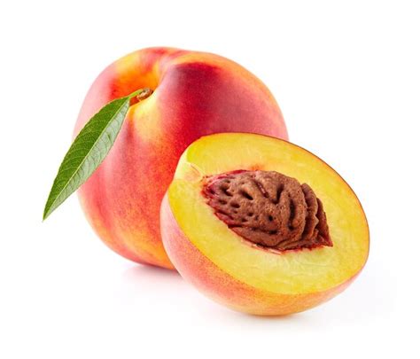 Premium Photo Peach With Leaf