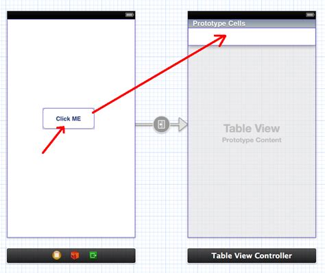 Ios How To View A Tableview Controller When A Button Is Clicked In