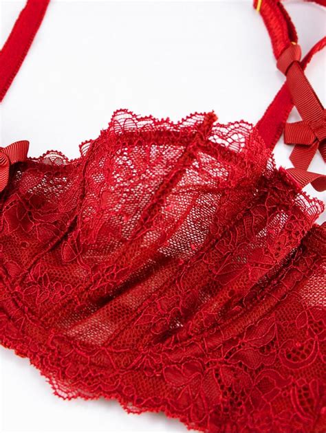 Womens Sexy Lace Half Cup Bra Shein Usa