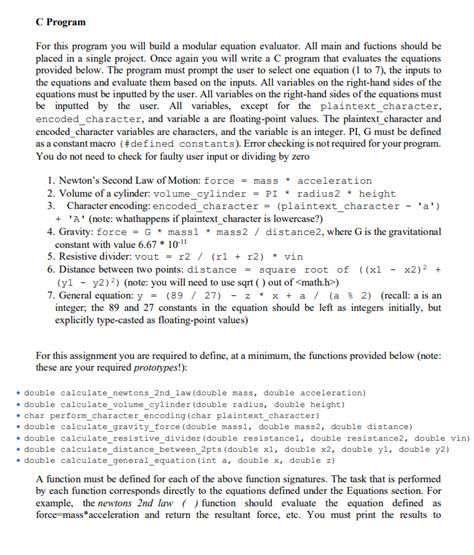 Solved C Program For This Program You Will Build A Modular Chegg