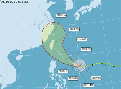 康芮最新路徑「登陸穿台」最快明轉中颱發海警！氣象署：暴風圈恐罩全台