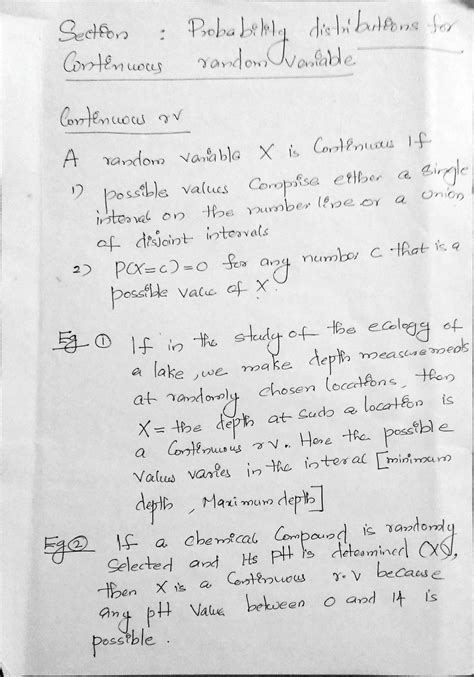 SOLUTION Ktu Continuous Probability Distribution Studypool