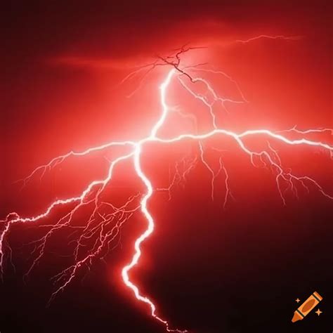 Photo Of Red Lightning On Craiyon