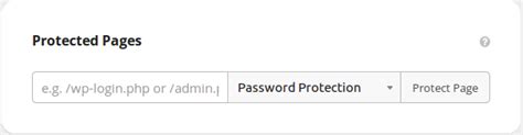Protected Page Sucuri Docs