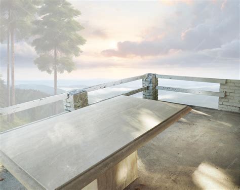 Premium Psd Isolated Marvel Table In Belcony For Refreshing Product Advertisement Different View