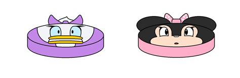 Flattened Disks Minnie And Daisy By Animeartistmii On Deviantart