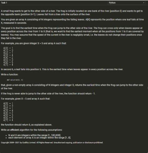 Codilitylesson4 Frogriveronepython