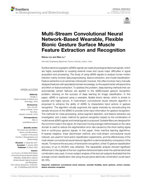 Pdf Multi Stream Convolutional Neural Network Based Wearable