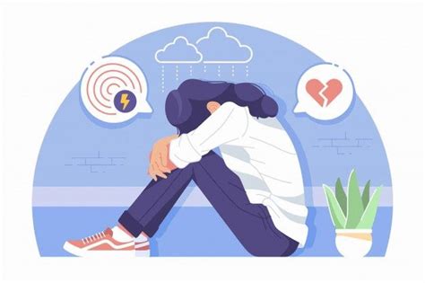 Insecure Girl Illustration Premium Vecto Premium Vector Freepik