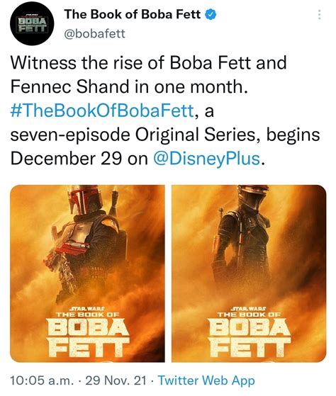 Star Wars The Book Of Boba Fett Will Be Seven Episodes Long