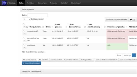 Datensicherung Mit Urbackup Im Lokalen Netz Heizungsexperten