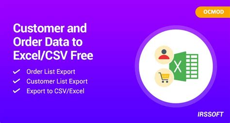 OpenCart Customer And Order Data To Excel CSV VQmod Free