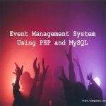 Event Management System Using Php And Mysql Phpgurukul Projects