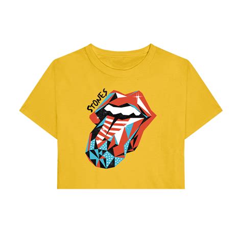 Hackney Diamonds Tour Usa Tongue Crop Top The Rolling Stones