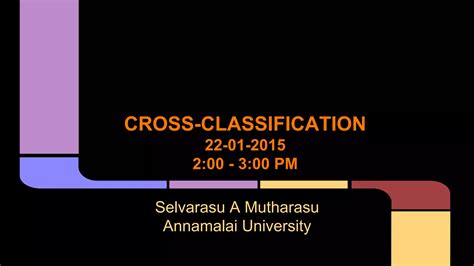 Spss Cross Classification Pdf