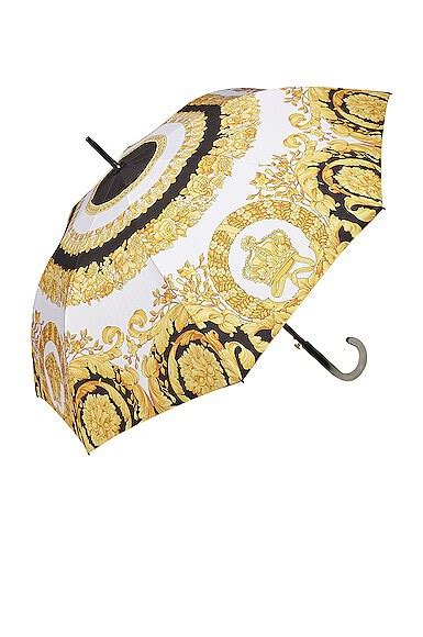 Buy Versace Crete Des Fleur Umbrella In Black And White Black White