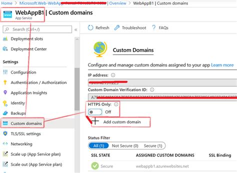 Azure Configure Web App Custom Domain And Tls Stephen Hackers Blog