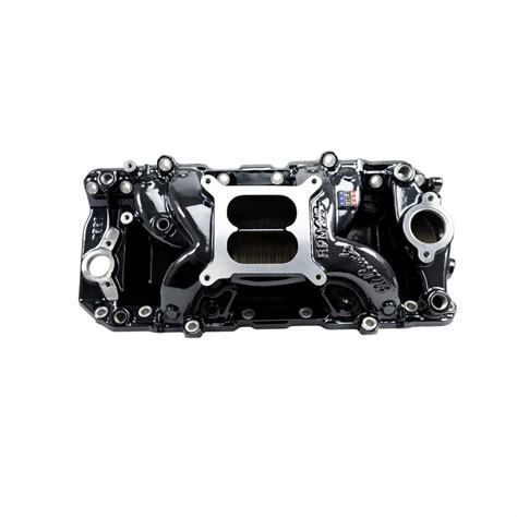 Edelbrock 7561 Rpm Air Gap 2 0 Bbc Intake Manifold Black Chrome