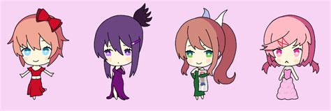 Doki Chibis But Theyre All Dressed Up For The Prom R Ddlc