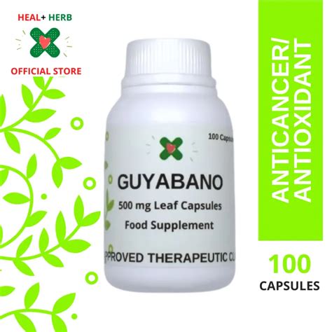 Guyabano Capsules Organic Graviola Soursop 50 Capsules Anti Cancer