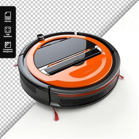Робот пылесос Psd изолирован на прозрачном фоне Премиум Psd Файл