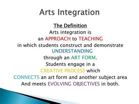 Ppt Arts Integration Powerpoint Presentation Free Download Id1554767