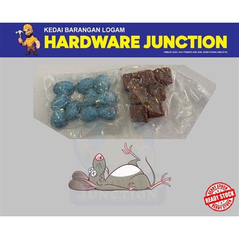 Rat Candy Bait Red Blue Rat Poison Tikus Ubat Racun Shopee Malaysia